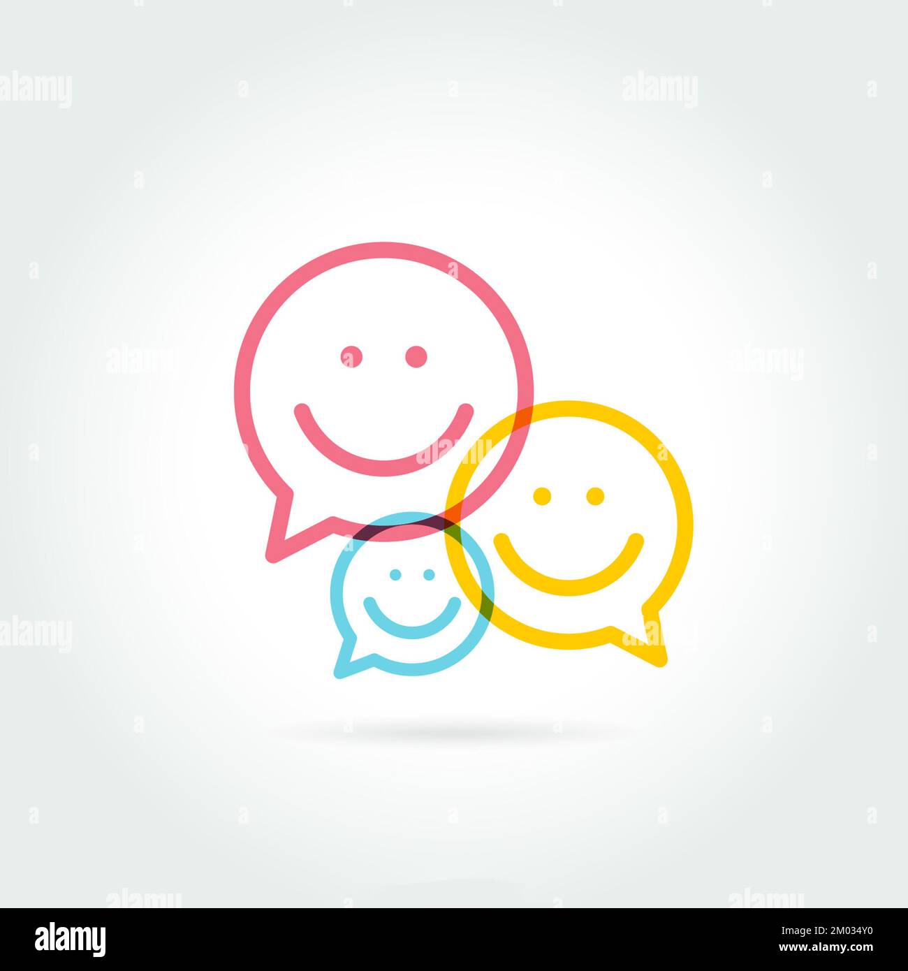 Smiley chat bubbles Stock Photo - Alamy