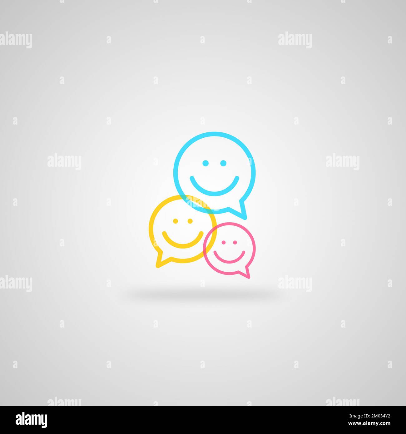 Smiley chat bubbles Stock Photo - Alamy