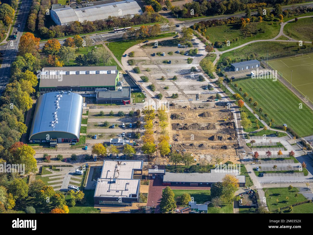 Luftbild, Großsportanlage Filder Benden, ENNI Eventhalle, Moers-Vinn ...