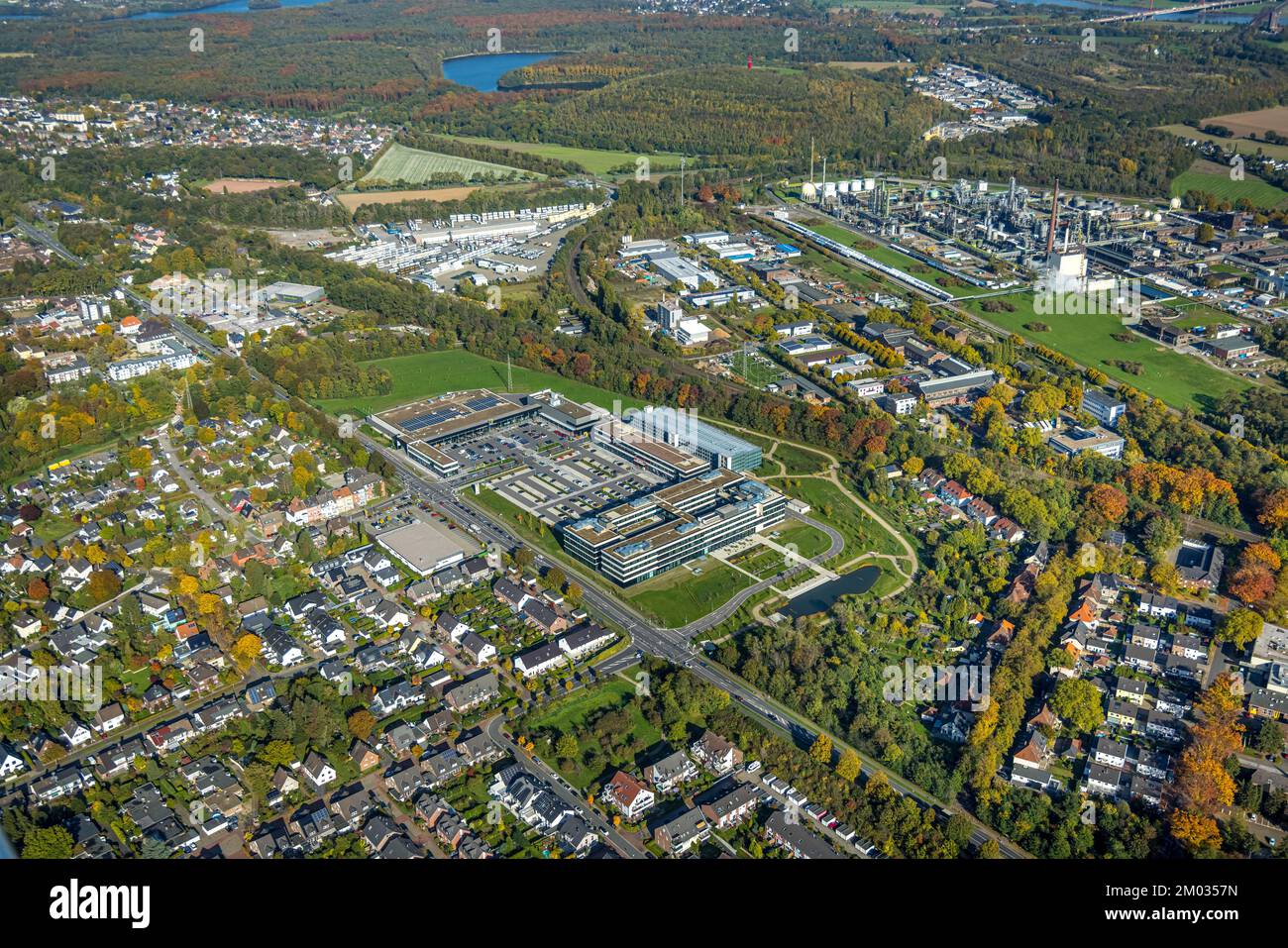 Aerial view, Edeka Rhein-Ruhr central new building, Edekaplatz ...