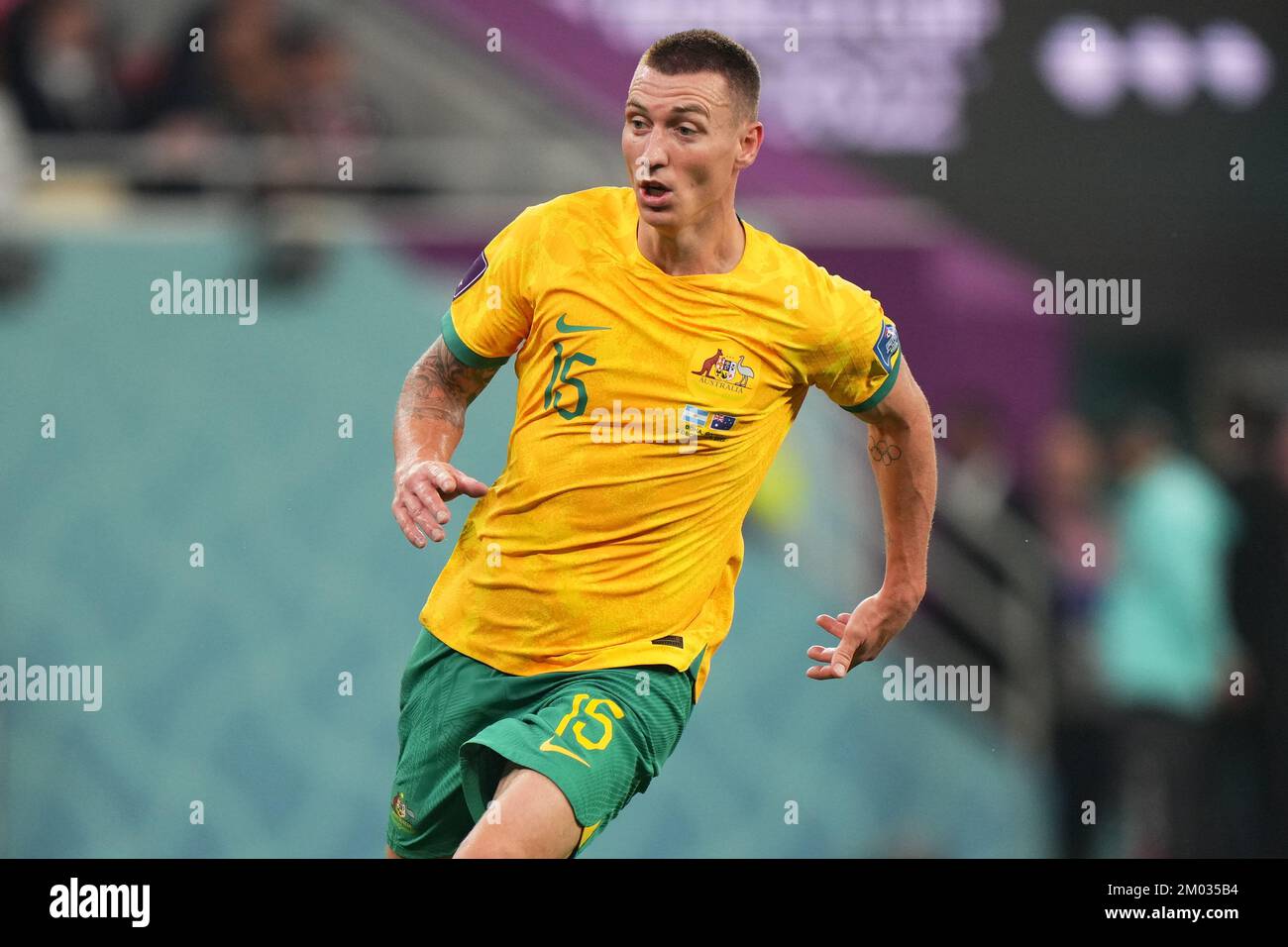 Al Rayyan, Qatar. 03rd Dec, 2022. Mitchell Duke of Australia during the ...