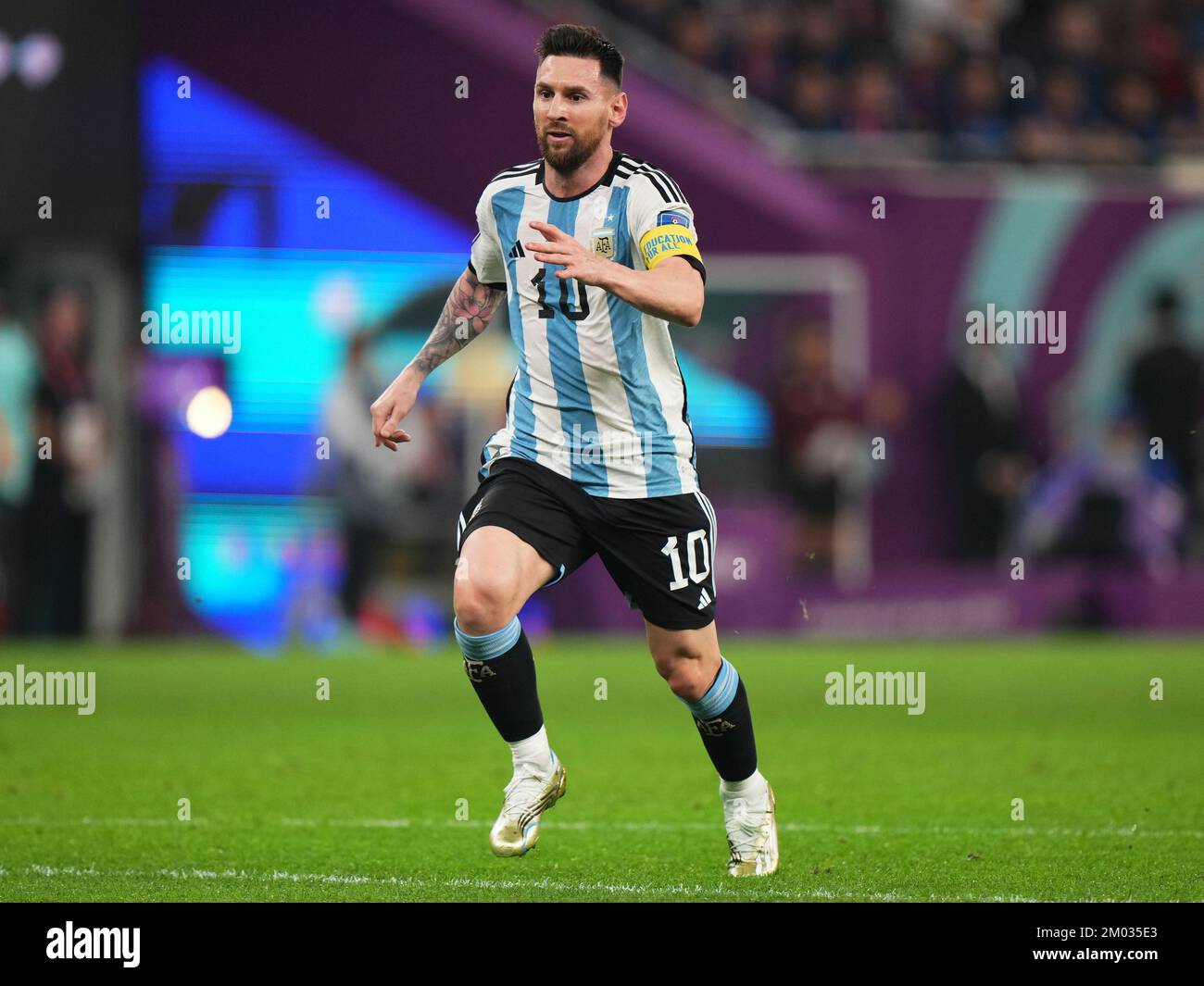 Lionel Messi of Argentina during the FIFA World Cup Qatar 2022 match ...