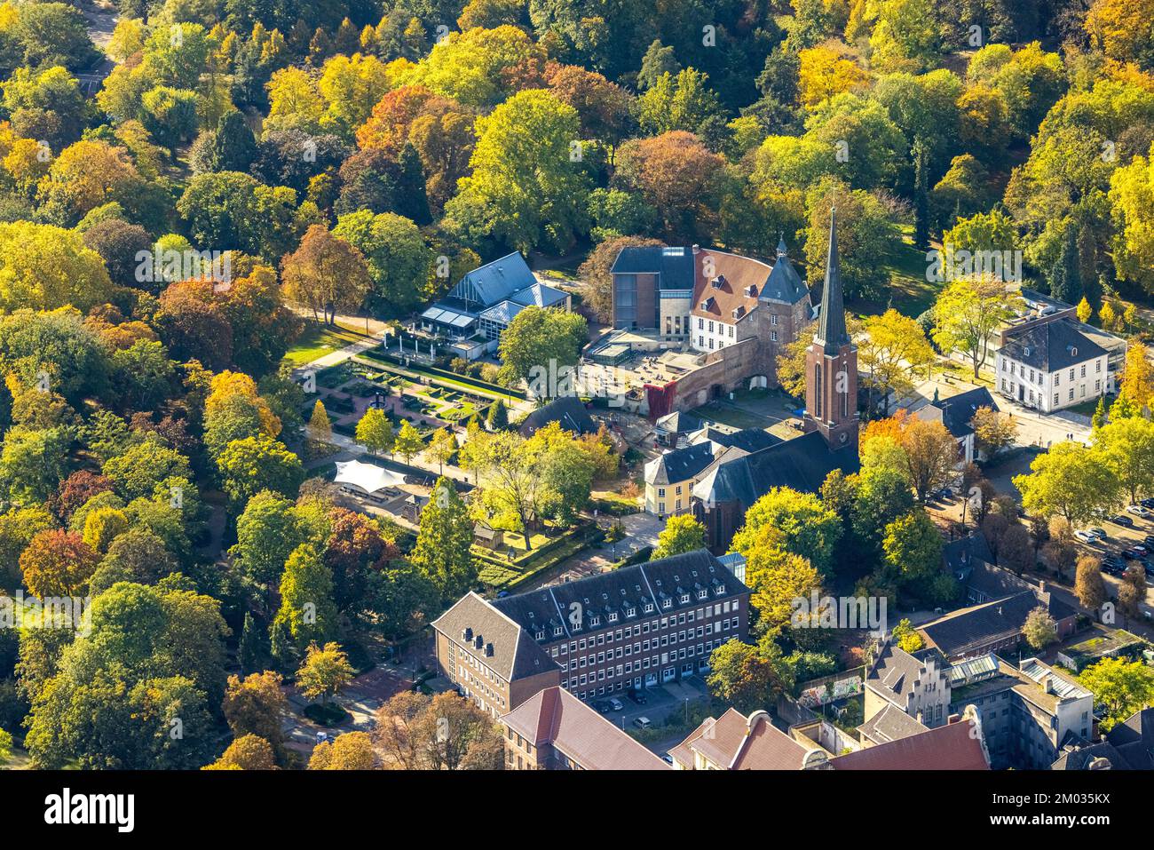 Aerial view, construction site vocational training campus Moers ...
