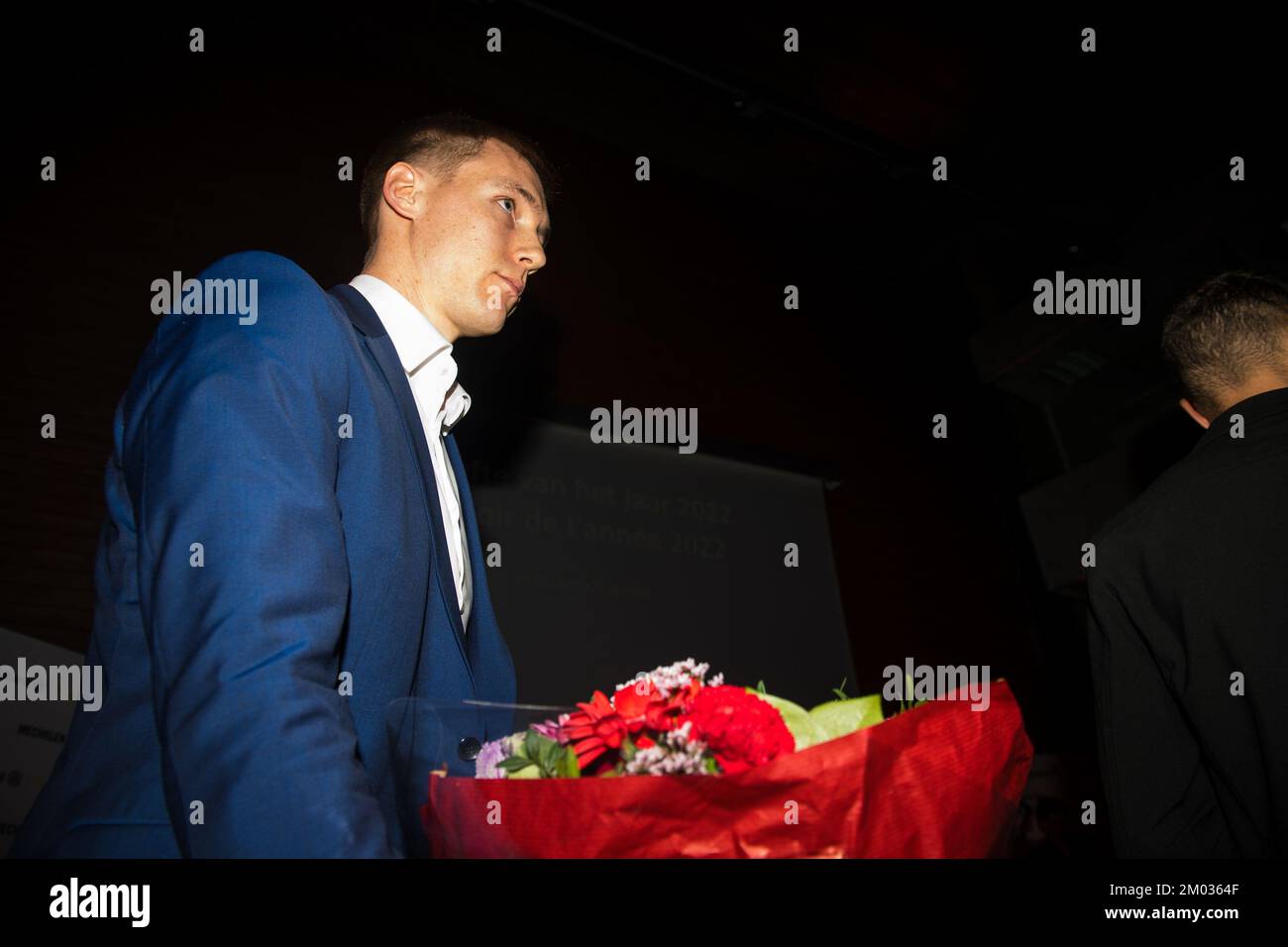 Belgian Julien Watrin wins the Silver Spike and receives flowers at the ...