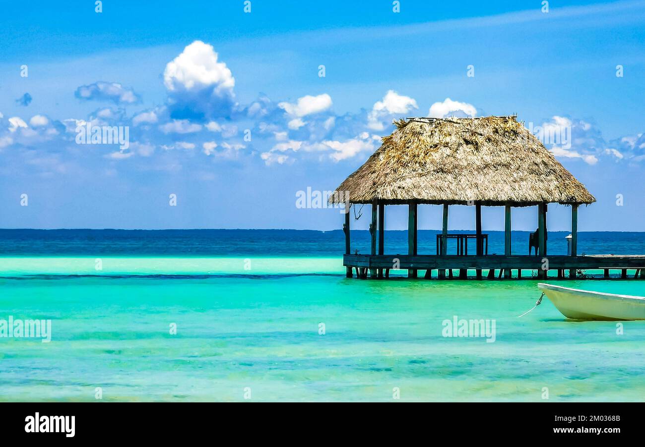Panorama landscape view on beautiful Holbox island Punta Coco lagoon ...