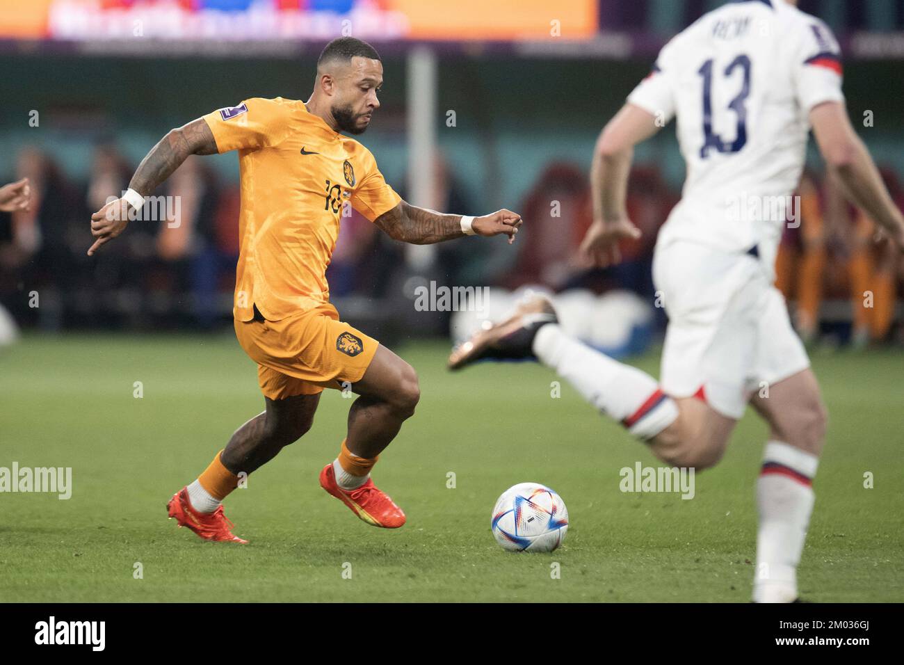 Doha, Qatar. 03rd Dec, 2022. Memphis Depay of Holland in action during ...