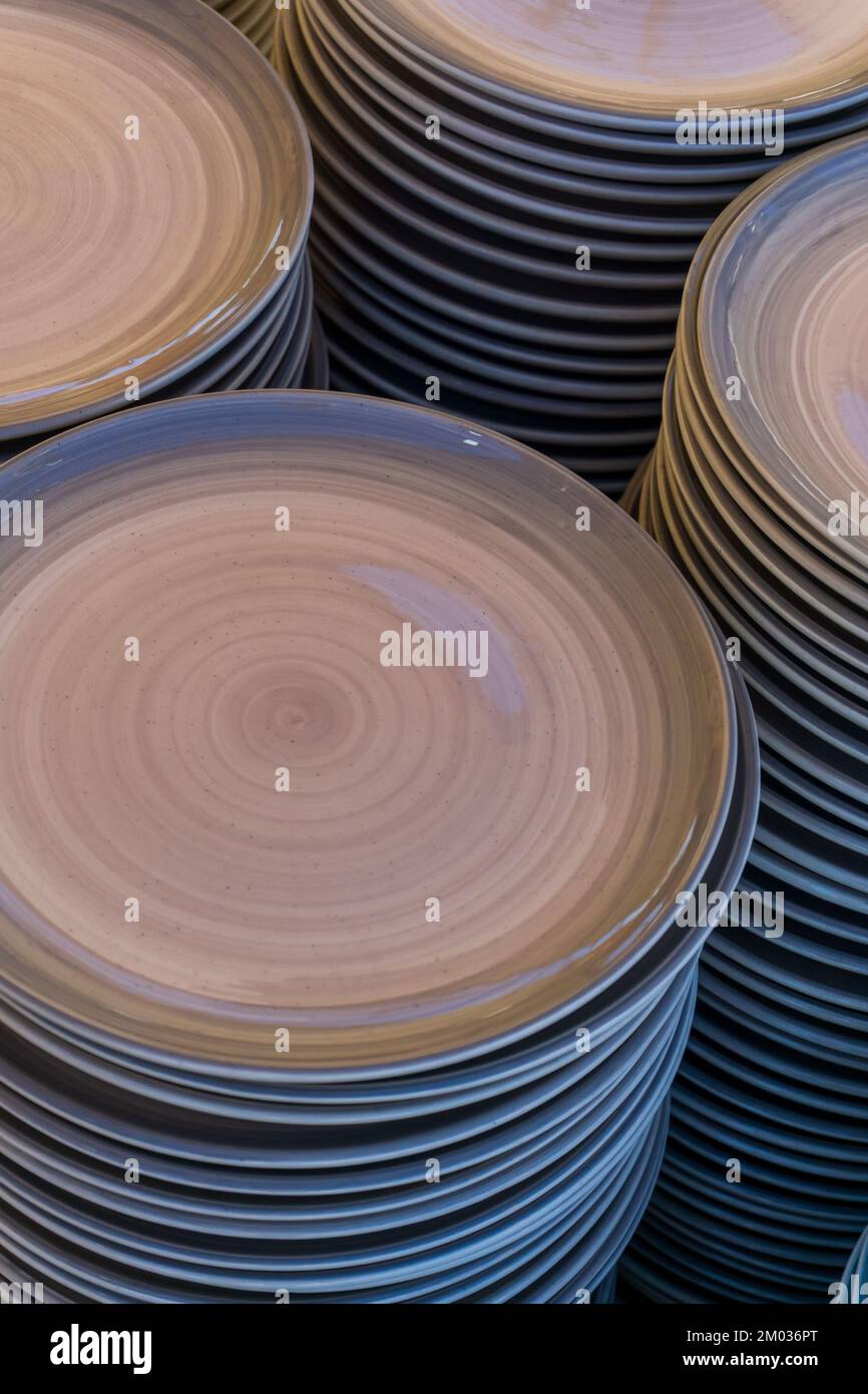 Glazed ceramic plates hi-res stock photography and images - Alamy