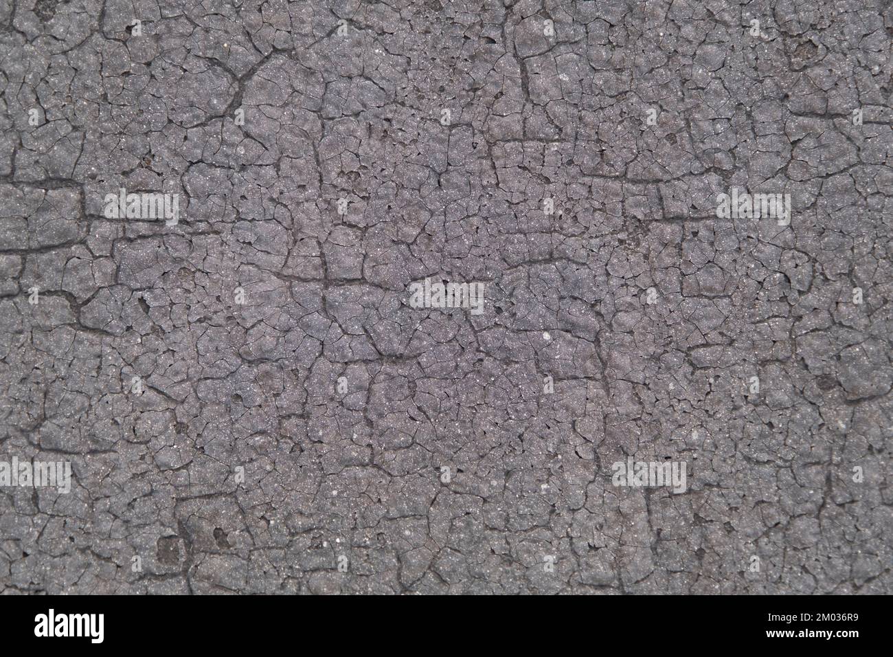 Weathered old dark gray ruberoid texture with numerous cracks and ...