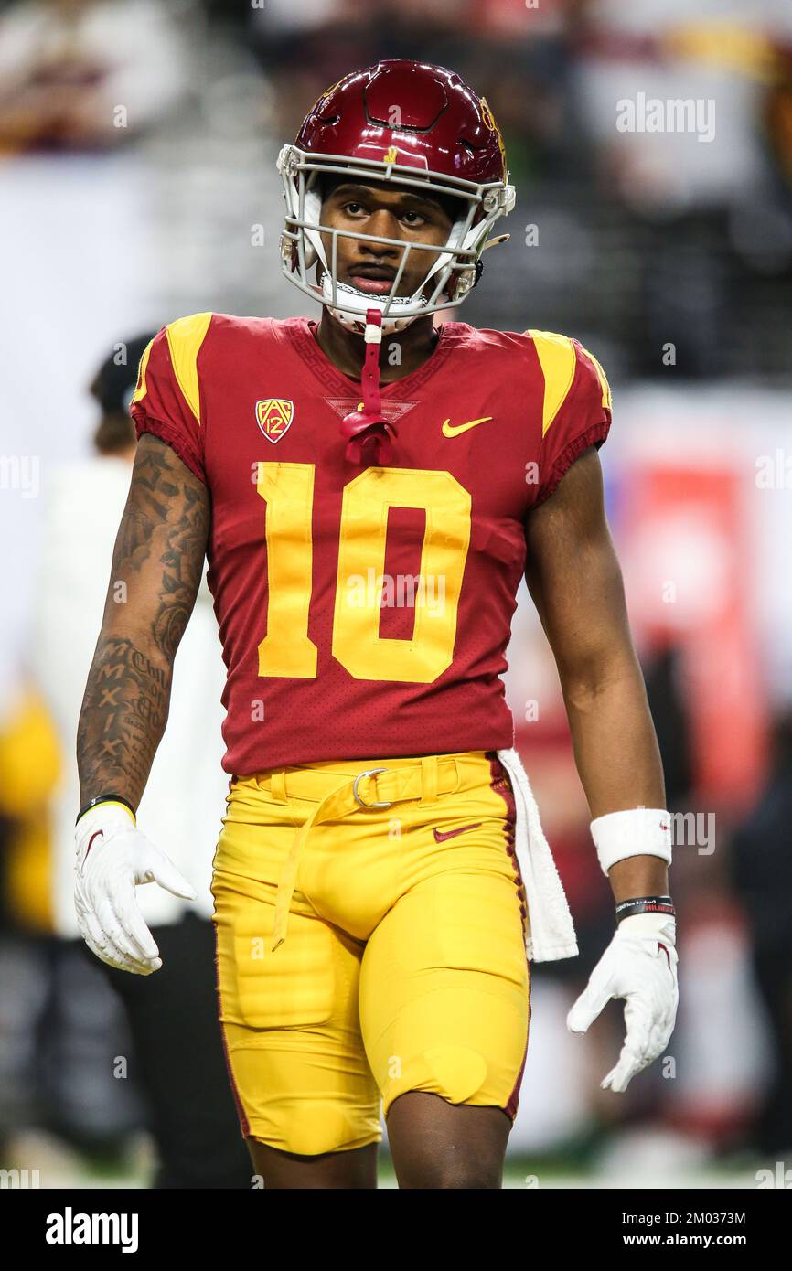 Las Vegas, NV, USA. 2nd Dec, 2022. USC Trojans wide receiver Kyron ...