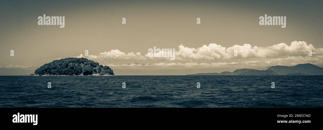 Panorama of tropical islands Ilha Grande in Angra dos Reis, Rio de ...