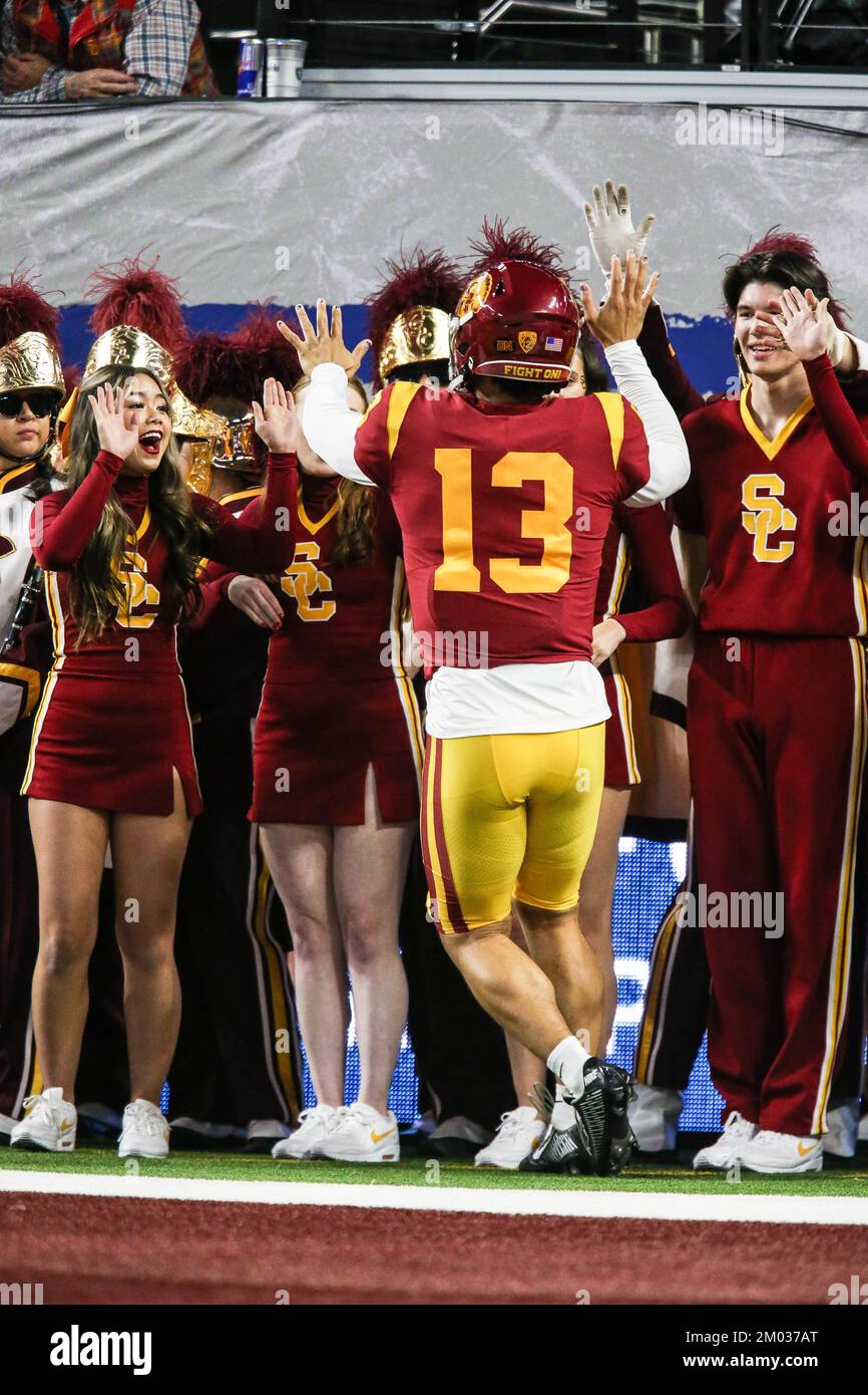 Las Vegas, NV, USA. 2nd Dec, 2022. USC Trojans quarterback Caleb ...