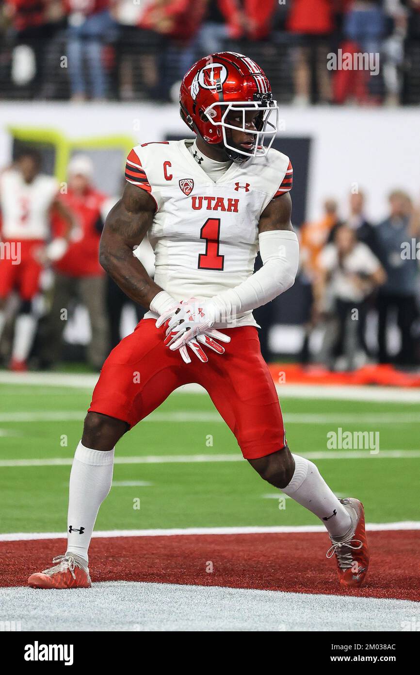Las Vegas, NV, USA. 2nd Dec, 2022. Utah Utes cornerback Clark Phillips ...