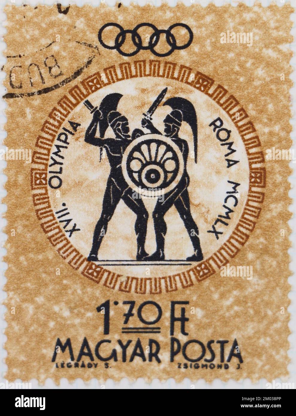 Photo of a postage stamp from Hungary Fencing Summer Olympic Games 1960 ...