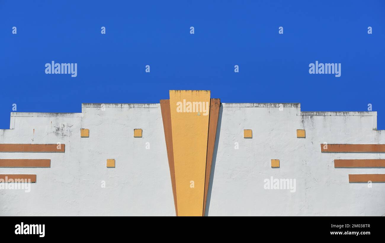 301 Parapet of two-story reinforced-concete Art Deco building on Rankin ...