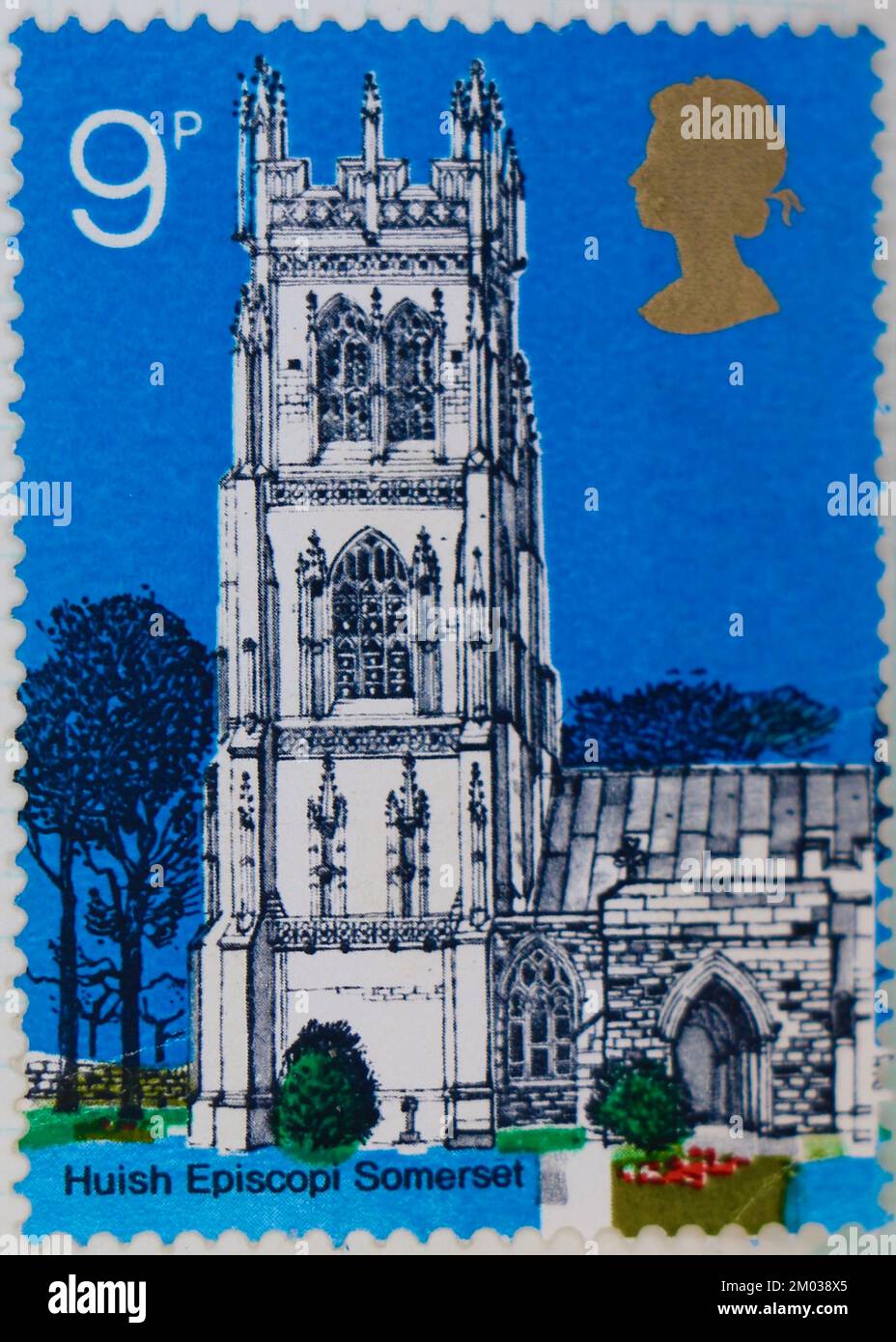 Photo of a British postage stamp St Mary the Virgin Huish Episcopi ...