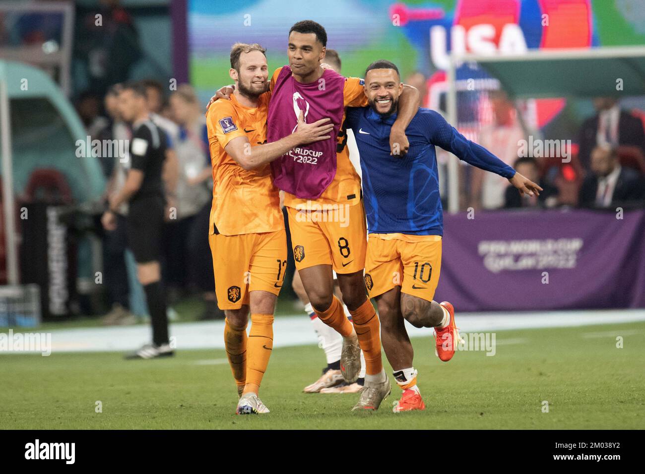 Doha, Qatar. 03rd Dec, 2022. Daley Blind, Memphis Depay of Holland ...