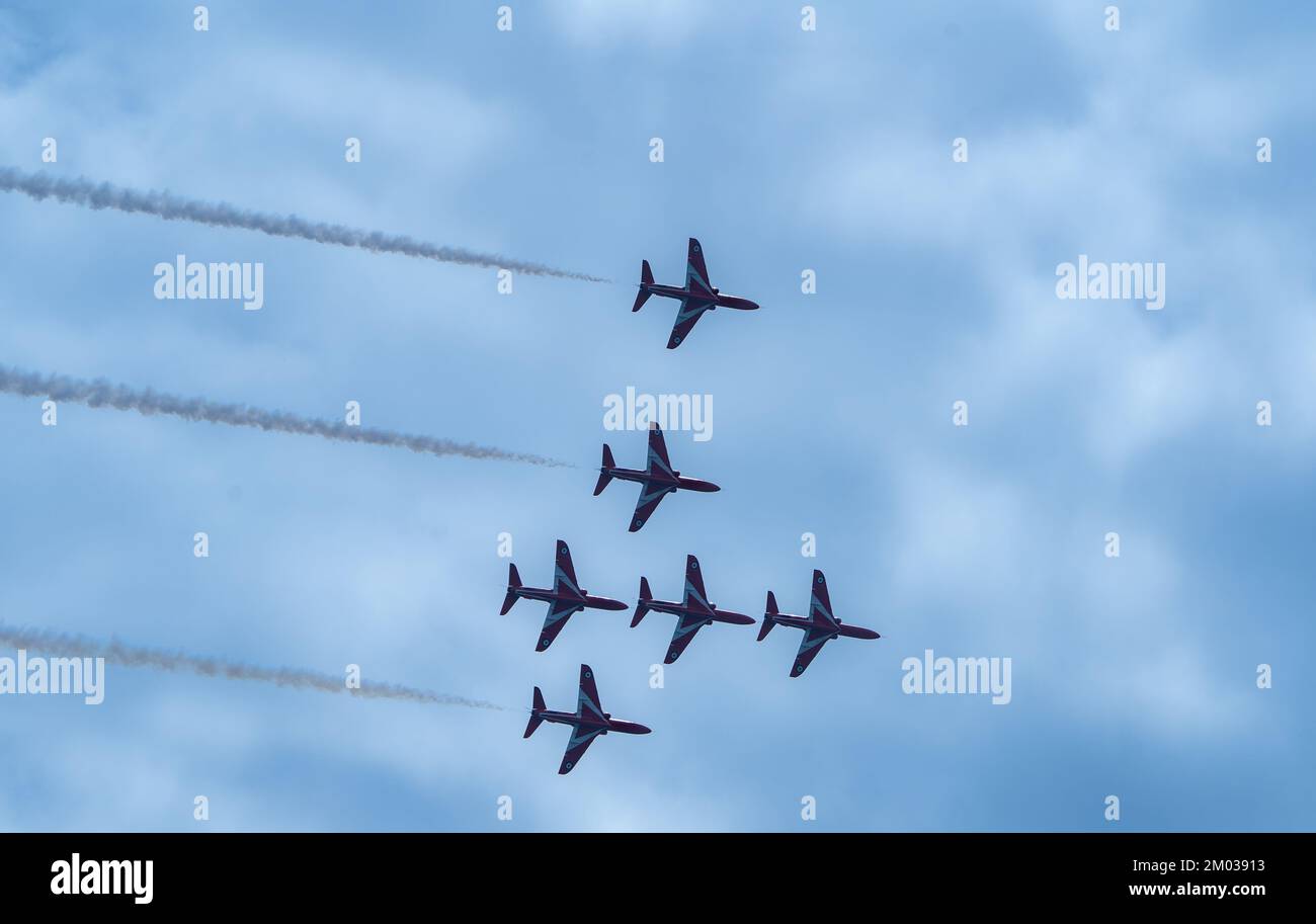 RAF Red Arrows Bournemouth Air Festival 2022 Stock Photo - Alamy