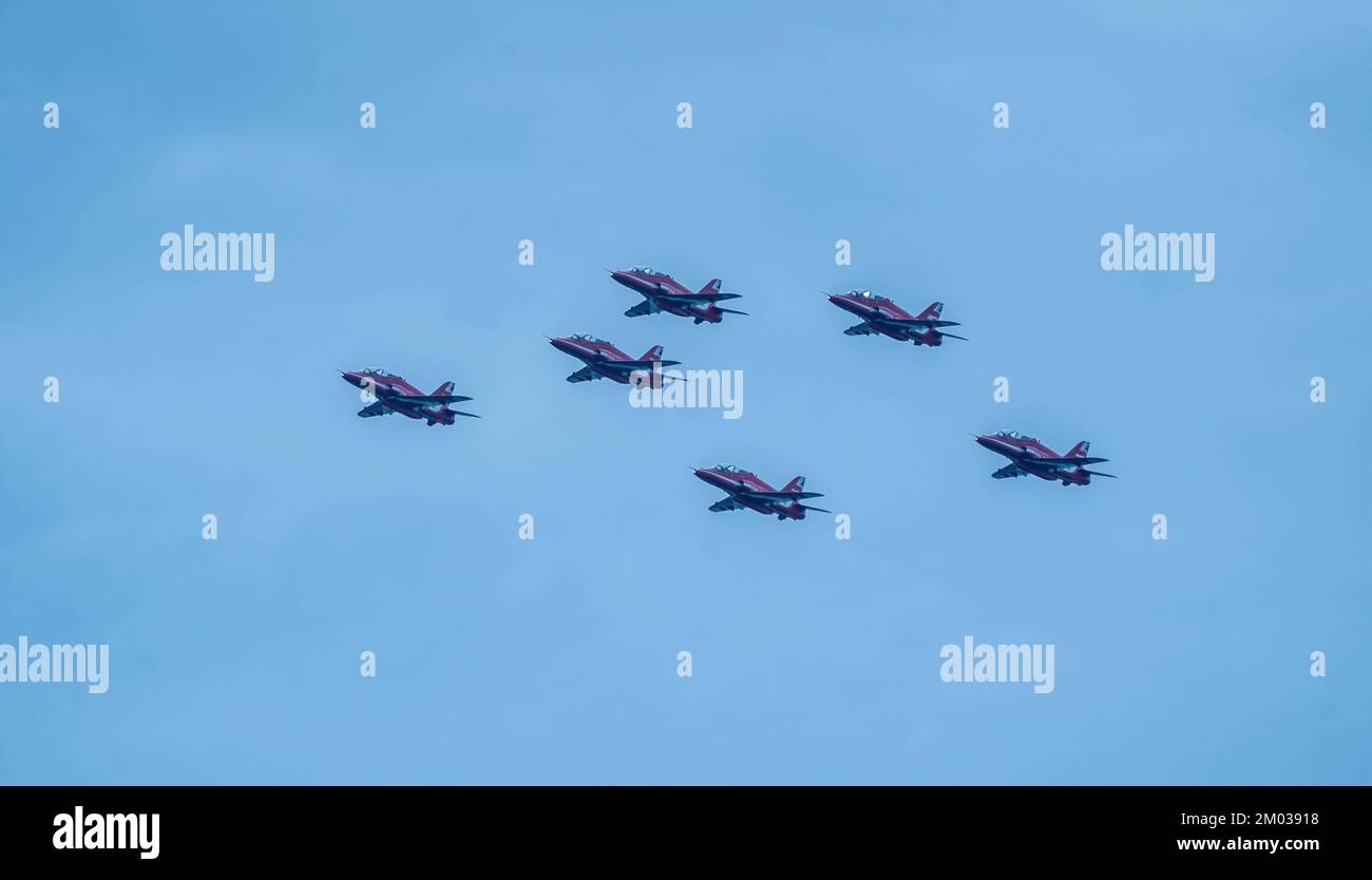 RAF Red Arrows Bournemouth Air Festival 2022 Stock Photo - Alamy