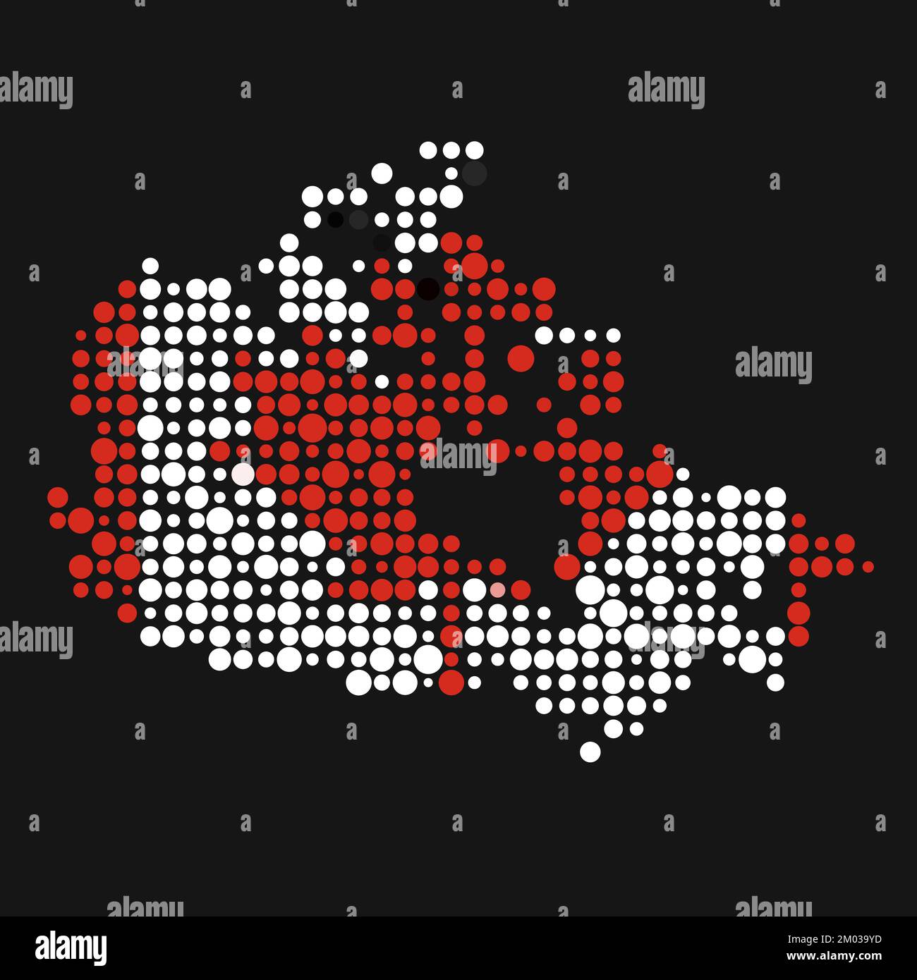 Canada Map Silhouette Pixelated generative pattern illustration Stock ...