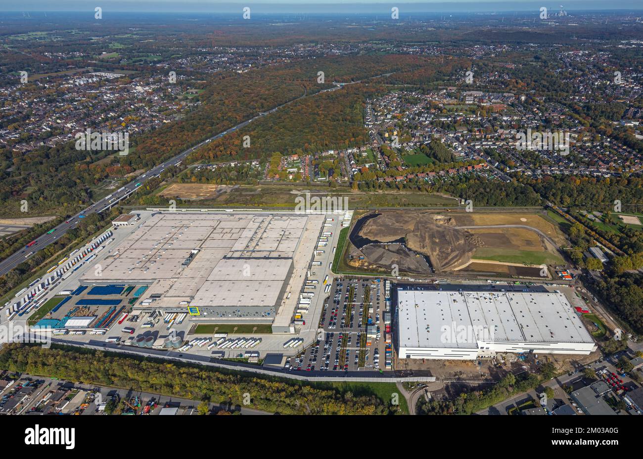 Aerial view, EDEKA central warehouse, Picnic e-food warehouse ...