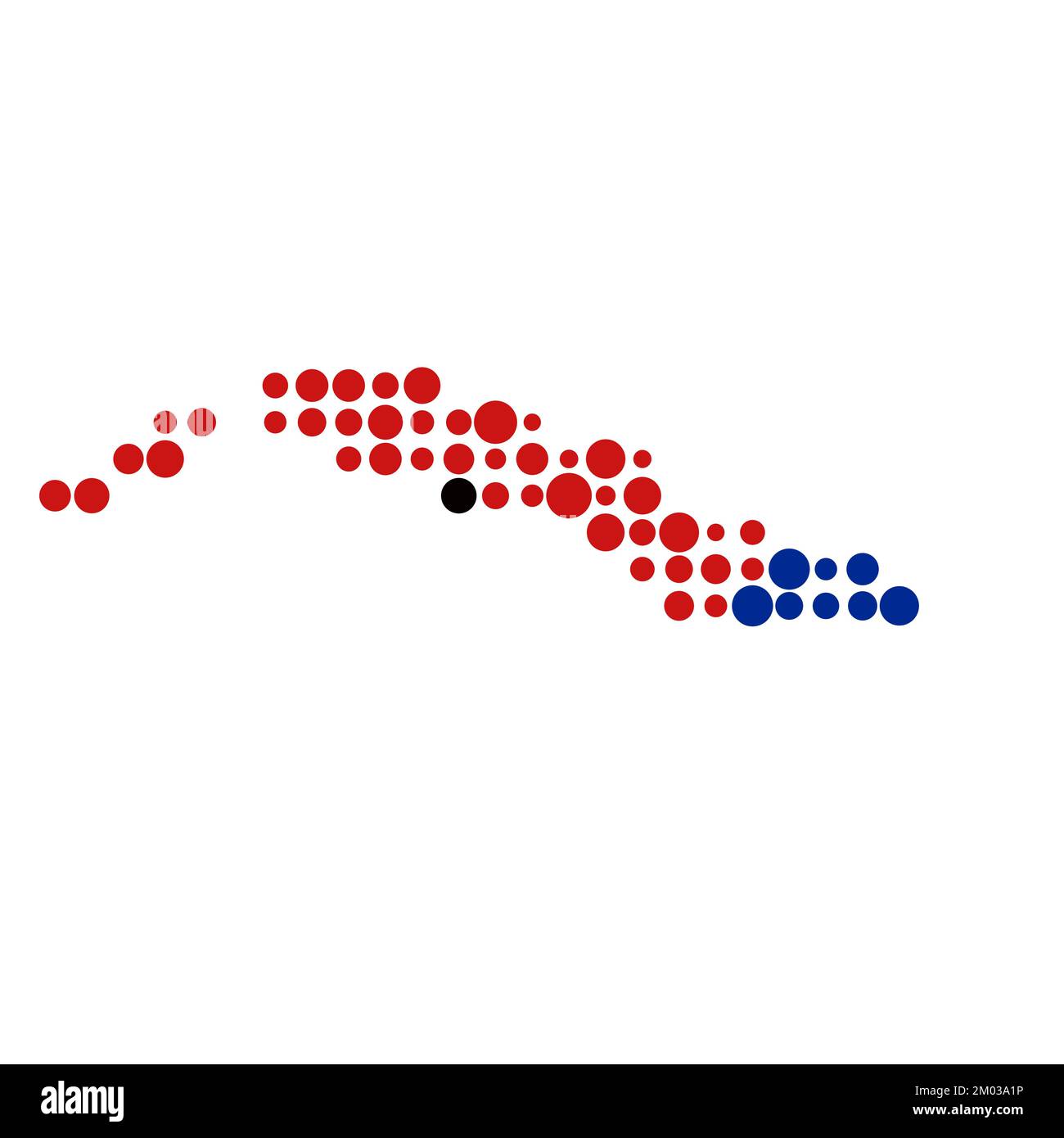 Cuba Map Silhouette Pixelated generative pattern illustration Stock ...