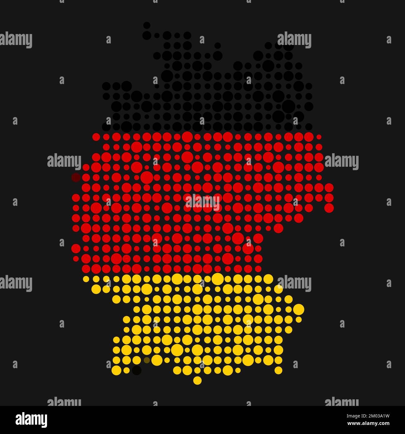 Germany Map Silhouette Pixelated generative pattern illustration Stock ...