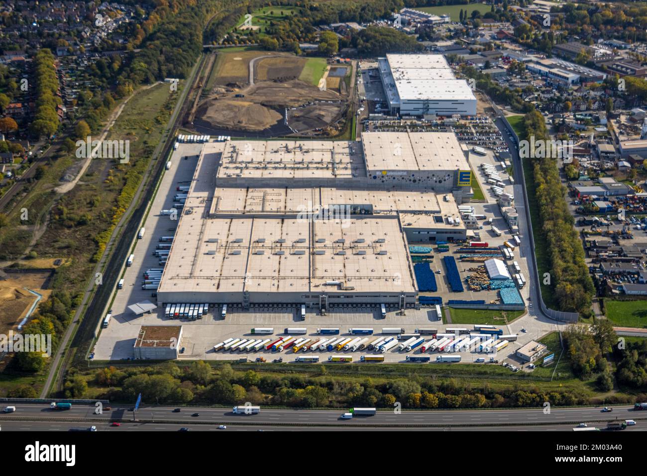 Aerial view, EDEKA central warehouse, Picnic e-food warehouse ...