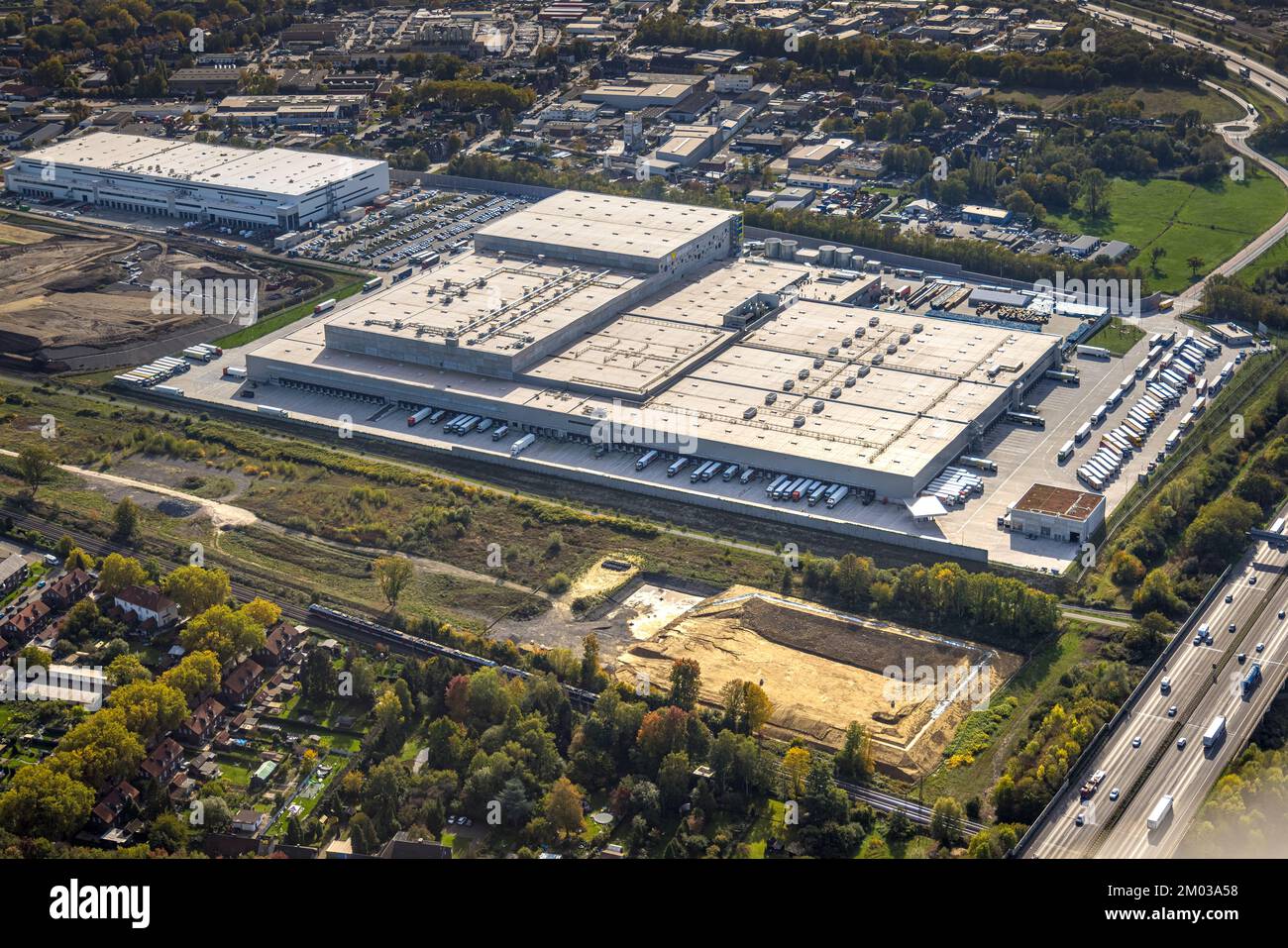 Aerial view, EDEKA central warehouse, Picnic e-food warehouse ...