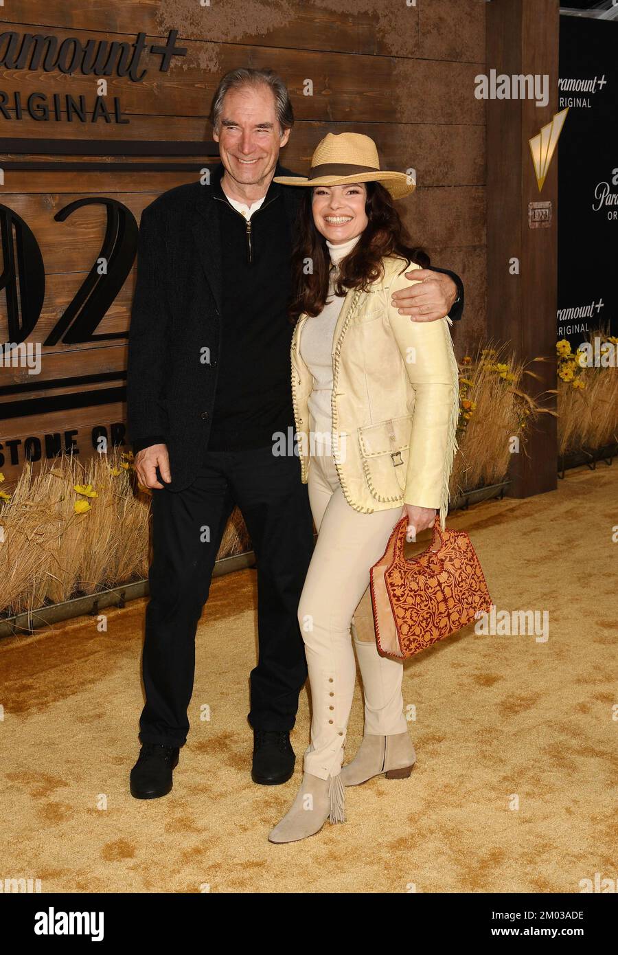 LOS ANGELES, CALIFORNIA - DECEMBER 02: (L-R) Timothy Dalton and Fran ...