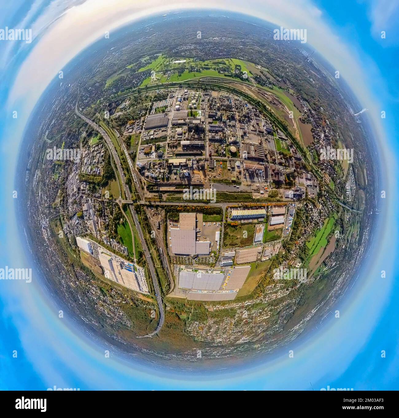 Aerial photo, OQ plant Ruhrchemie, chemical plant, industrial area ...