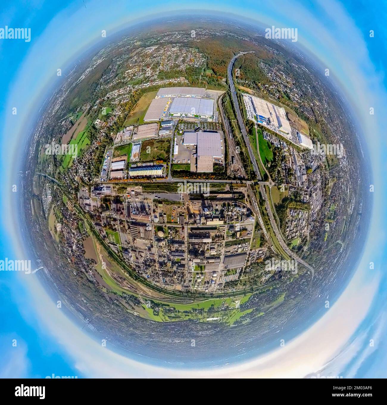 Aerial photo, OQ plant Ruhrchemie, chemical plant, industrial area ...