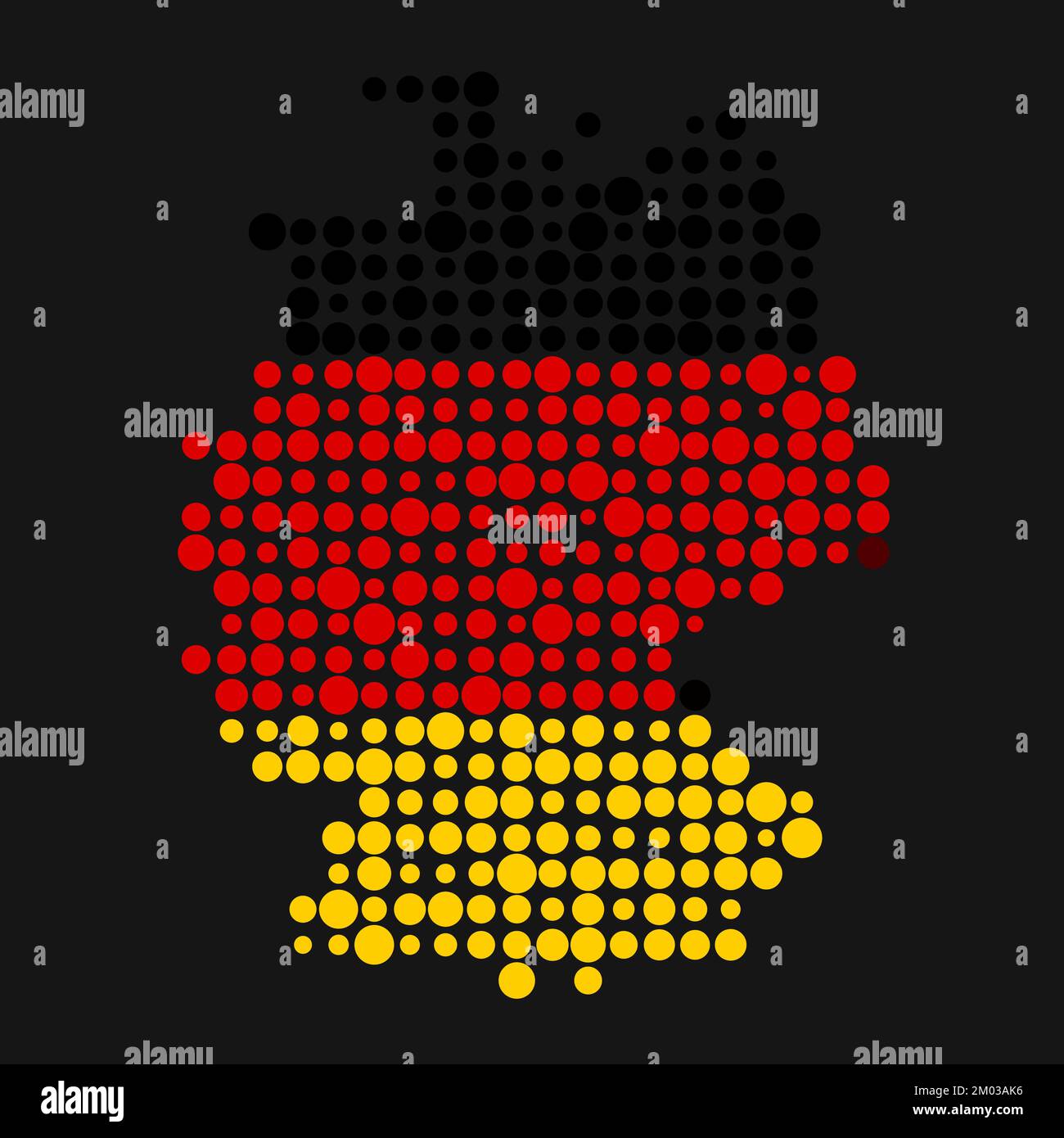 Germany Map Silhouette Pixelated generative pattern illustration Stock ...