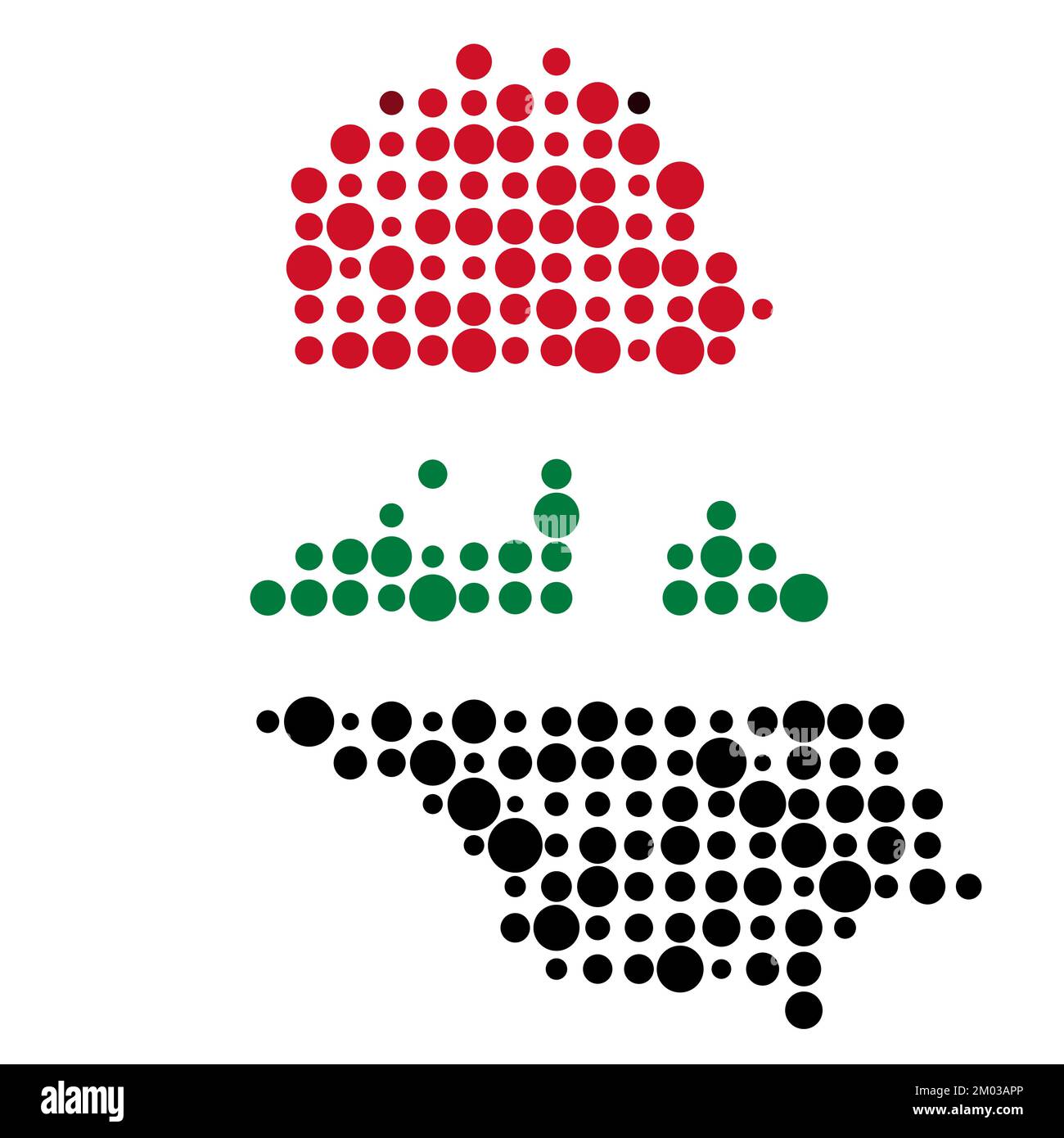 Iraq Map Silhouette Pixelated generative pattern illustration Stock ...