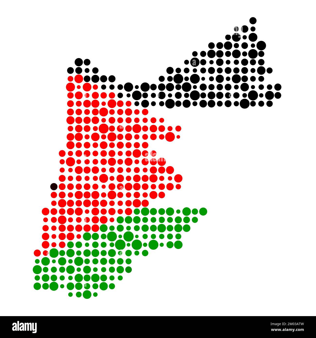 Jordan Map Silhouette Pixelated generative pattern illustration Stock ...