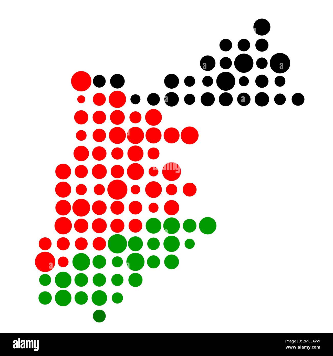Jordan Map Silhouette Pixelated generative pattern illustration Stock ...
