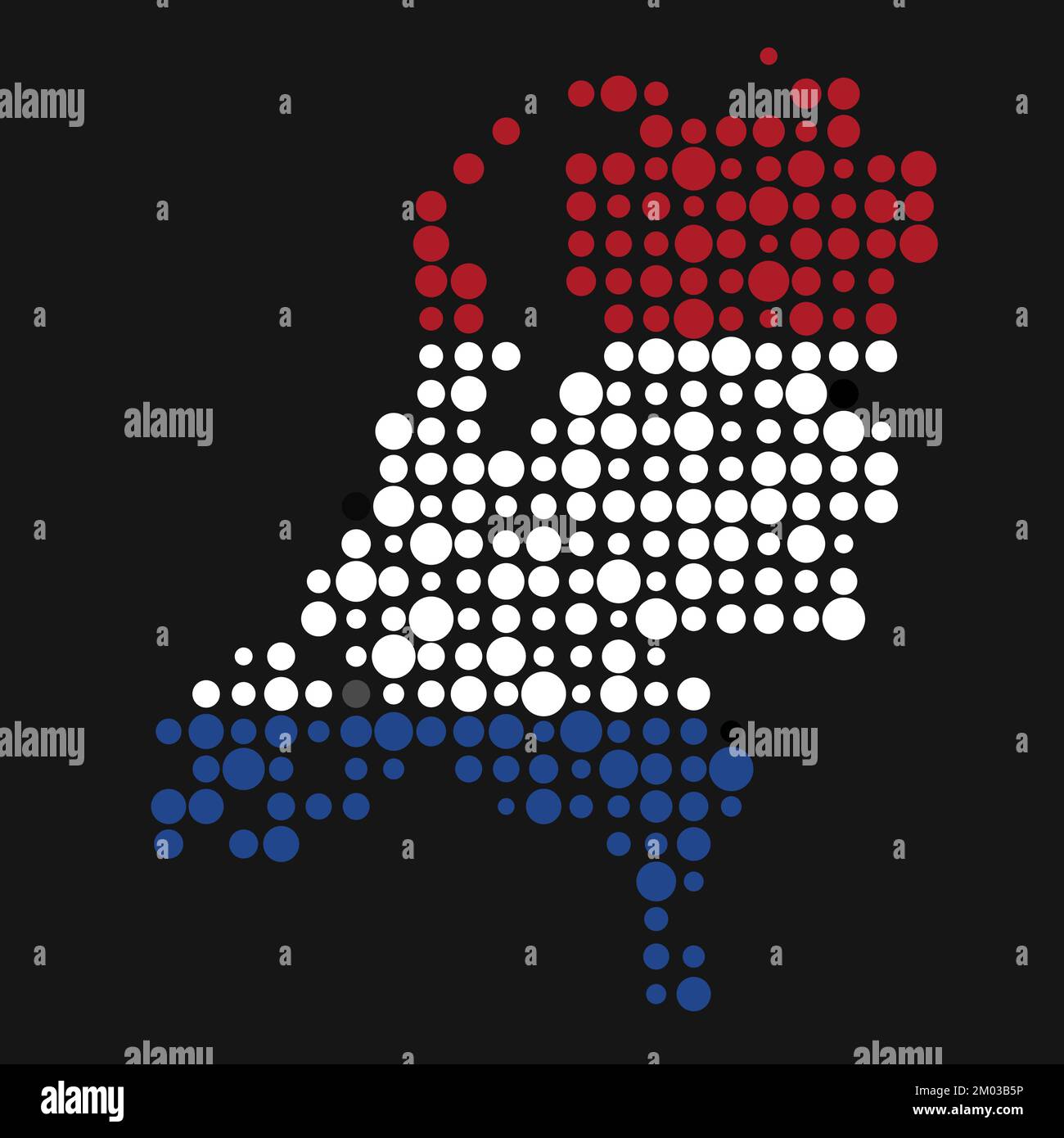 Netherlands Map Silhouette Pixelated generative pattern illustration ...