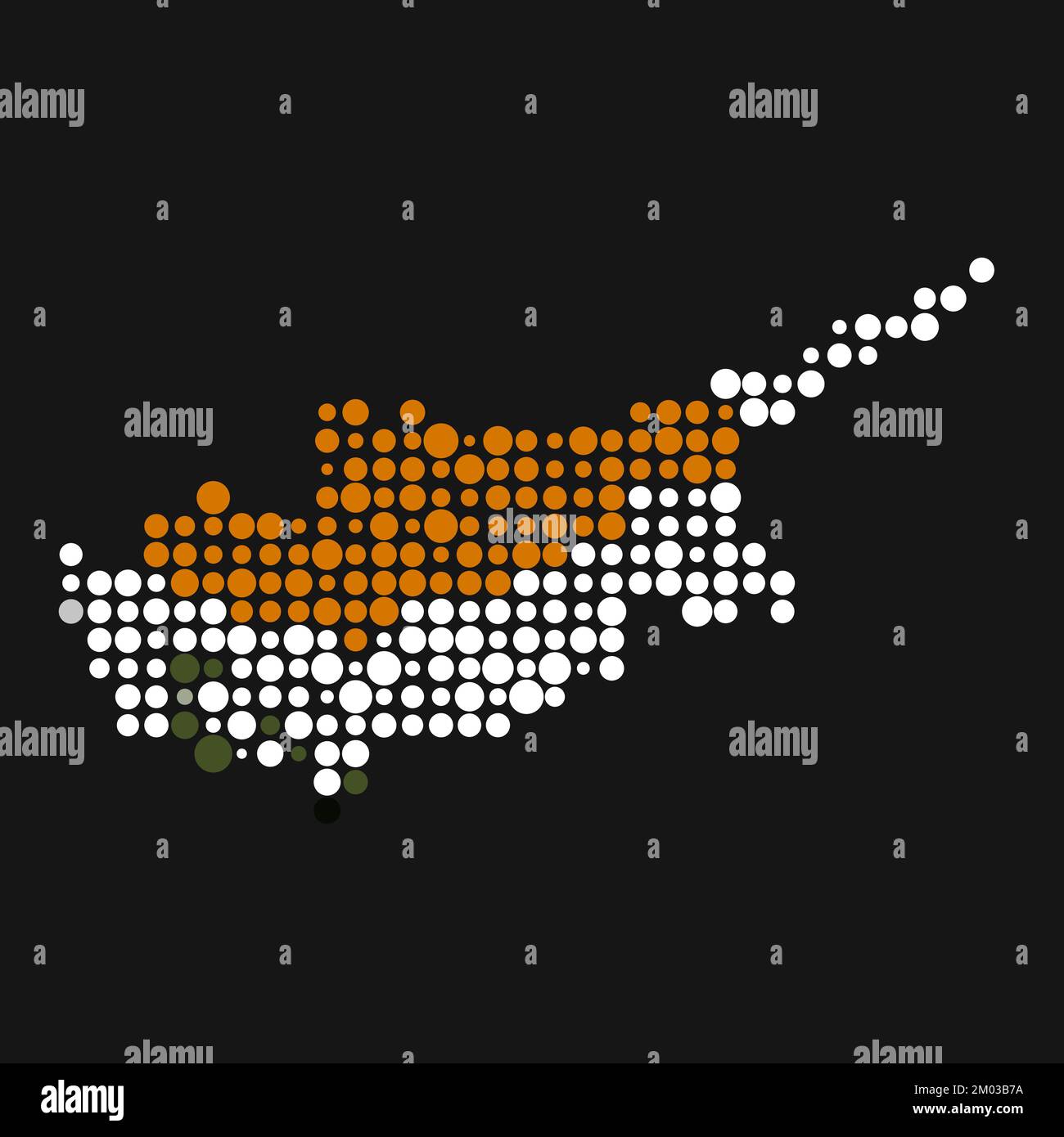 Cyprus Map Silhouette Pixelated generative pattern illustration Stock ...