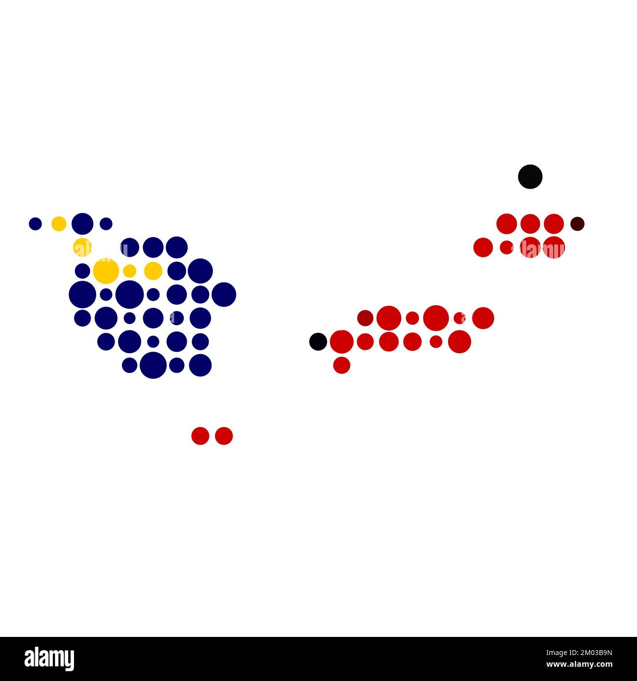 Malaysia Map Silhouette Pixelated generative pattern illustration Stock ...