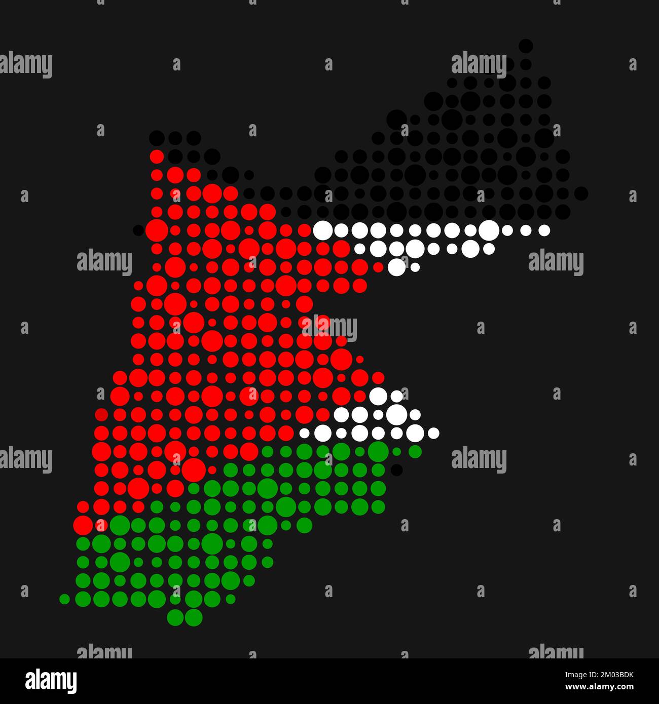 Jordan Map Silhouette Pixelated generative pattern illustration Stock ...