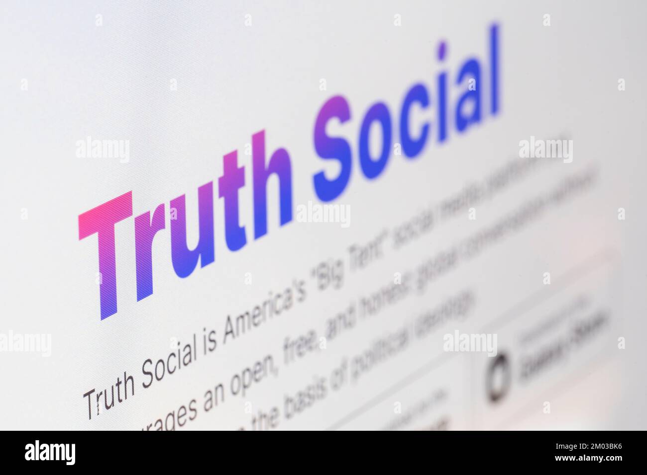 Truth social logo hi-res stock photography and images - Alamy
