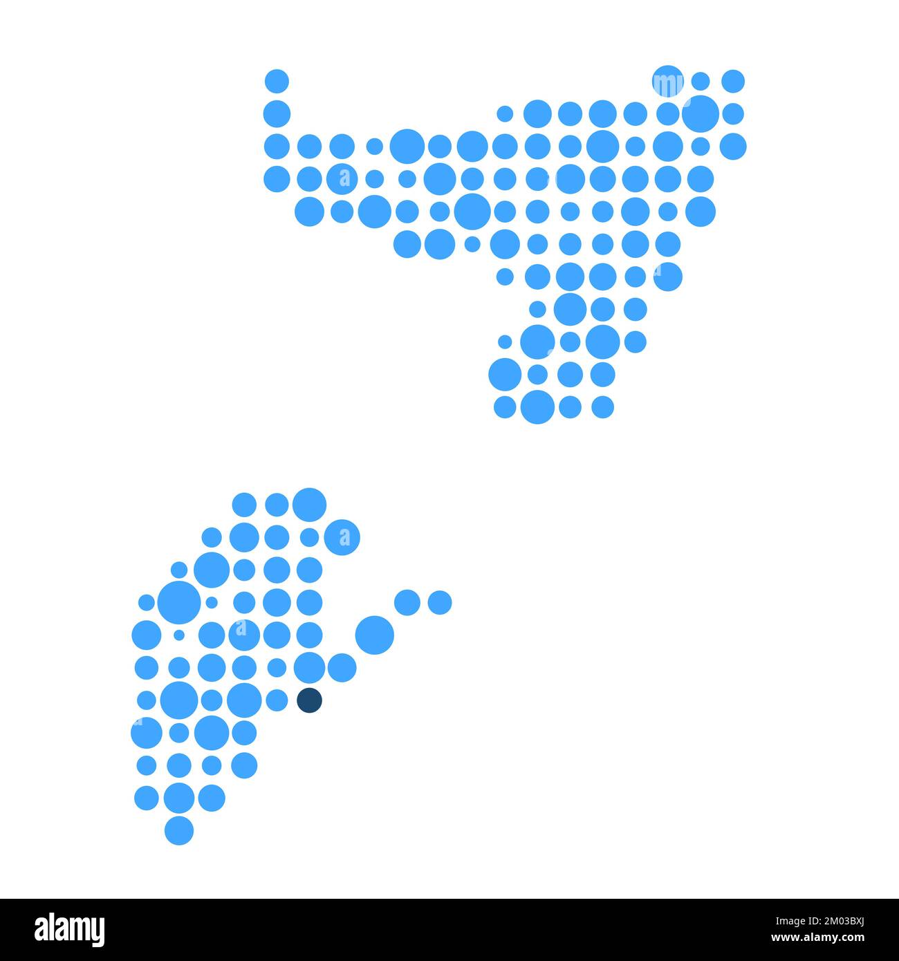 Somalia Map Silhouette Pixelated generative pattern illustration Stock ...