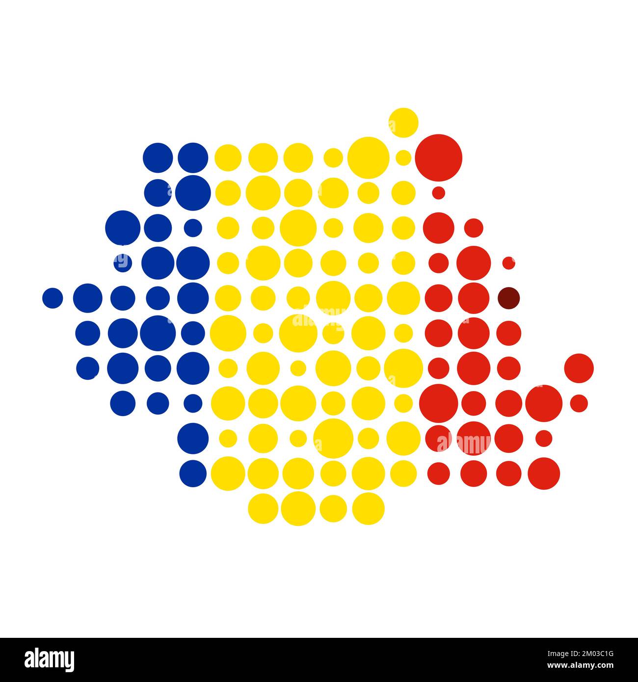 Romania Map Silhouette Pixelated generative pattern illustration Stock ...