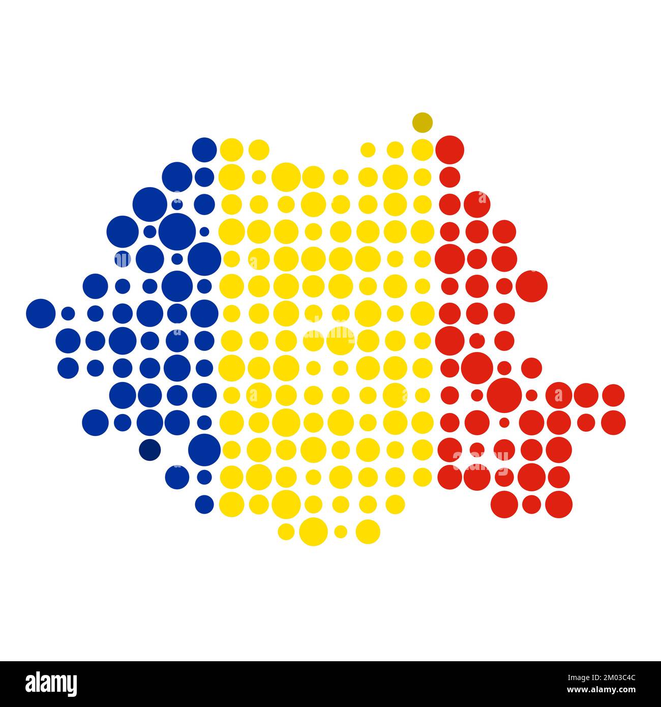 Romania Map Silhouette Pixelated generative pattern illustration Stock ...