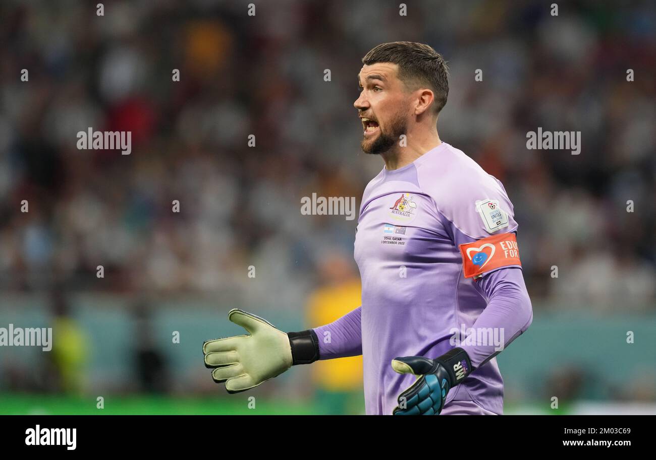 Australia goalkeeper Mathew Ryan during the FIFA World Cup round of 16 ...