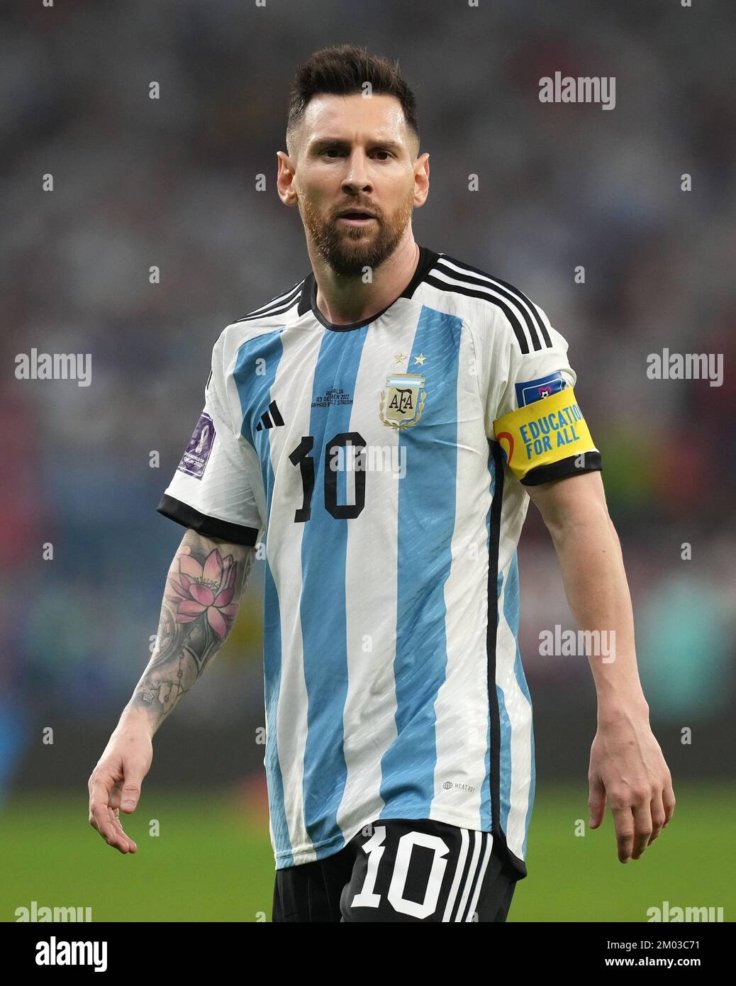 Argentina's Lionel Messi during the FIFA World Cup round of 16 match at ...