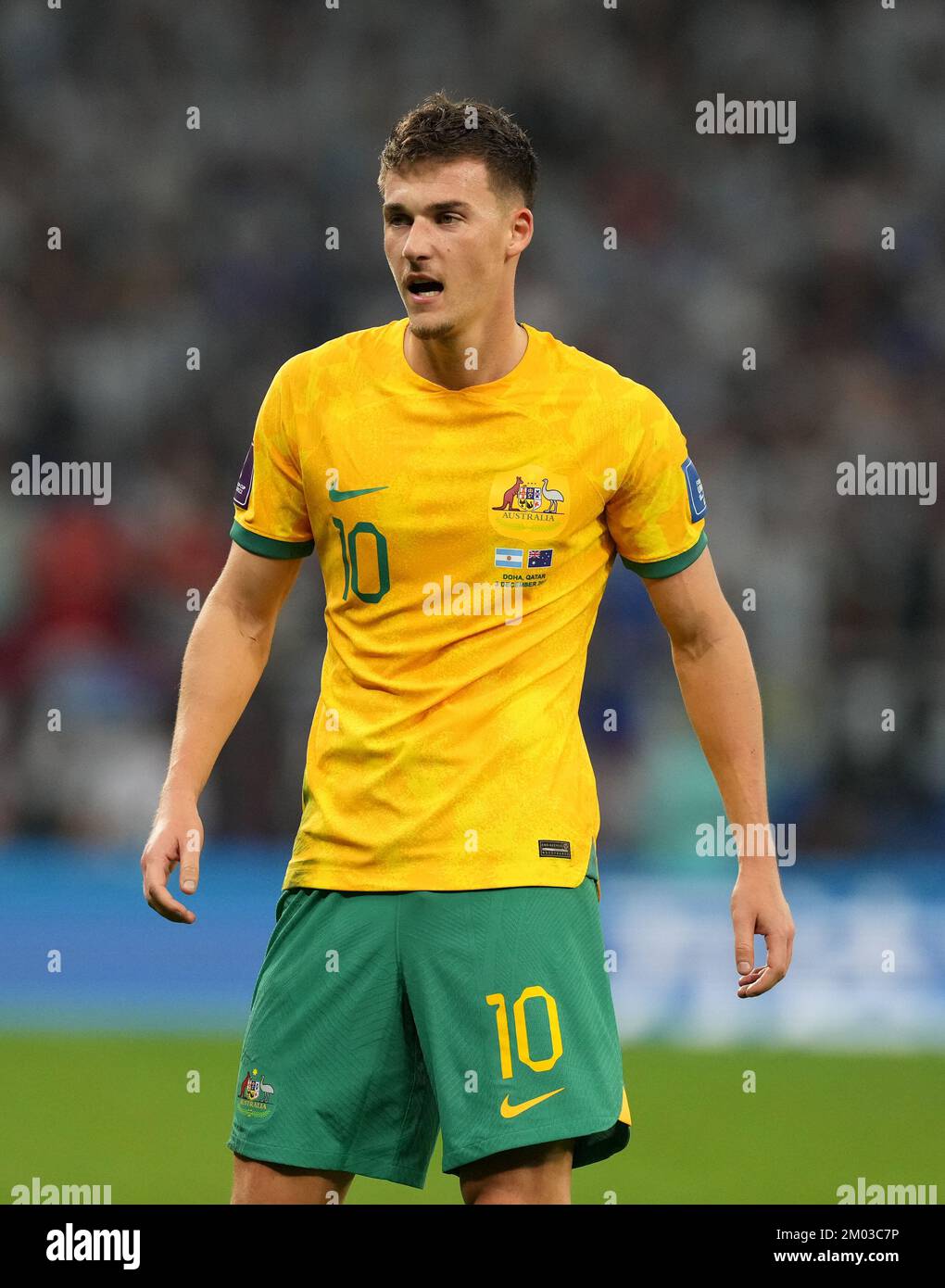 Australia's Ajdin Hrustic during the FIFA World Cup round of 16 match ...