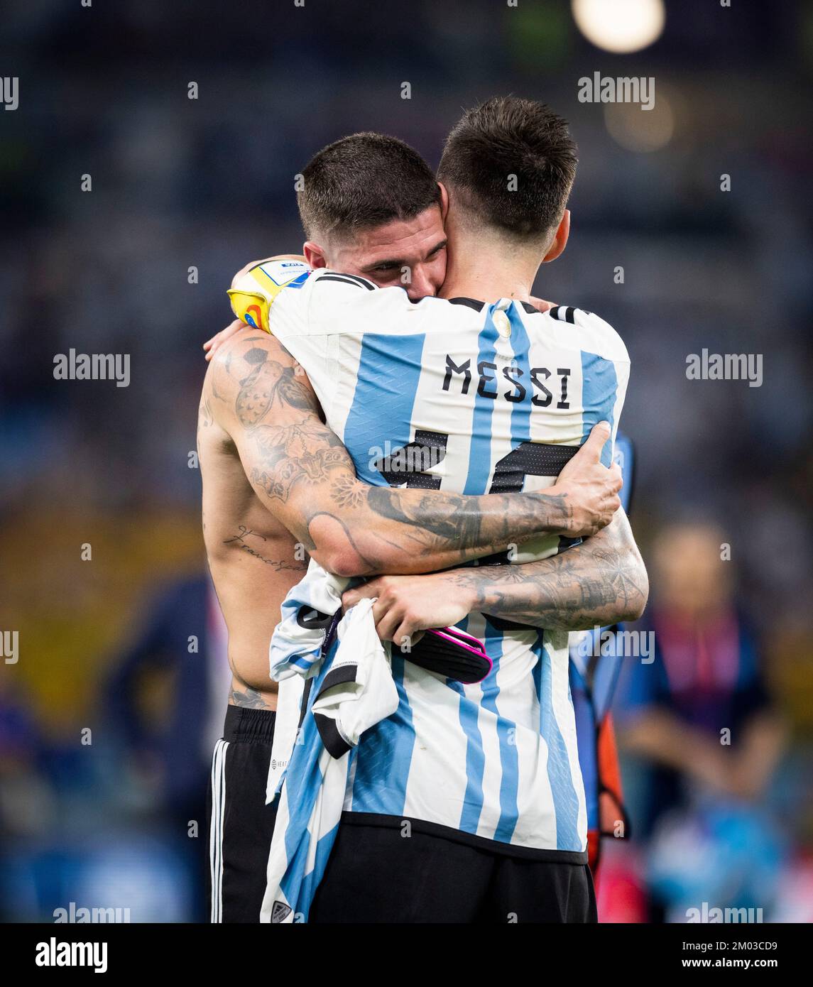 Doha, Qatar. 3rd Dec, 2022. Final jubilation: Rodrigo de Paul (Arg ...