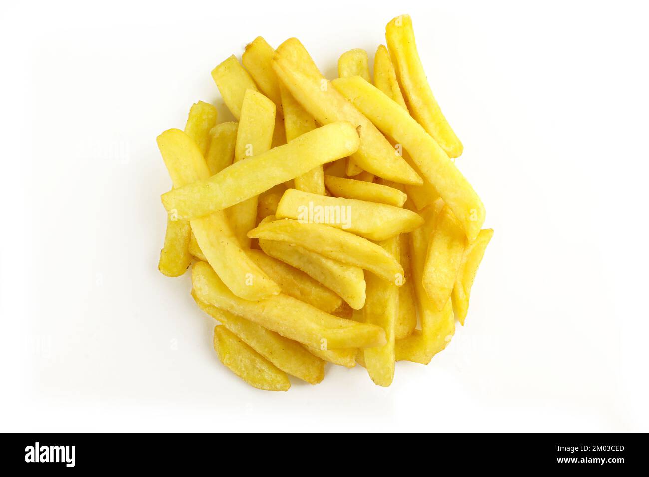 Pile of prepared french fries isolated on white background. Potato ...
