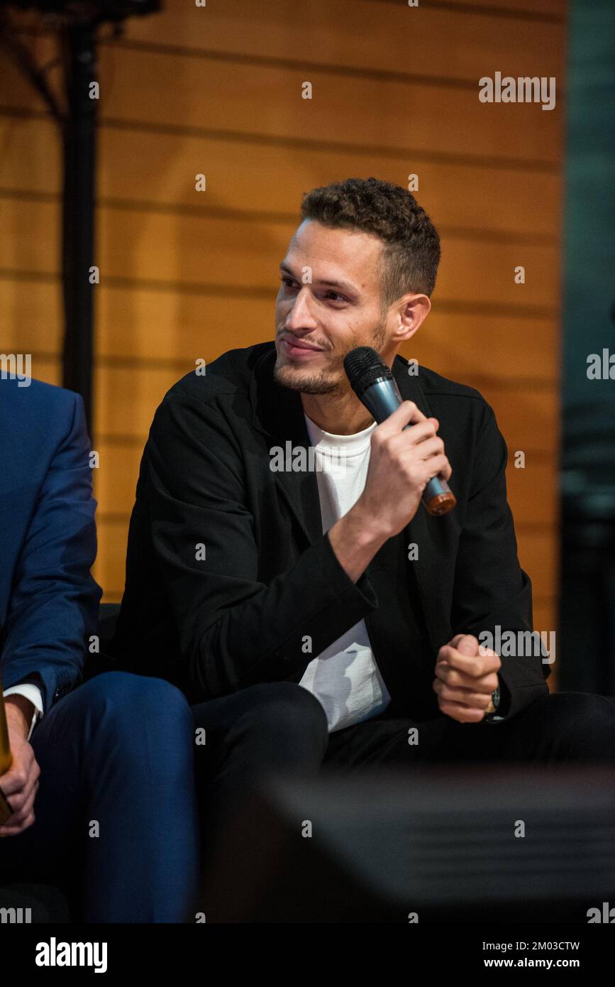 Belgian Dylan Borlee pictured at the 'Golden Spike' athletics awards ...
