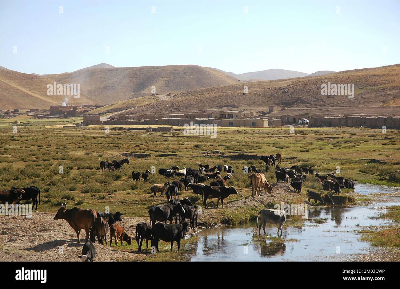A small town between Chaghcharan and the Minaret of Jam, Ghor Province ...